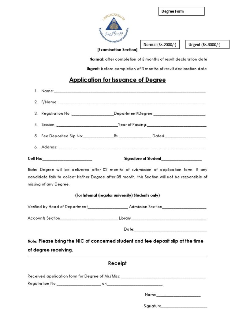 Degree Form PDF | PDF