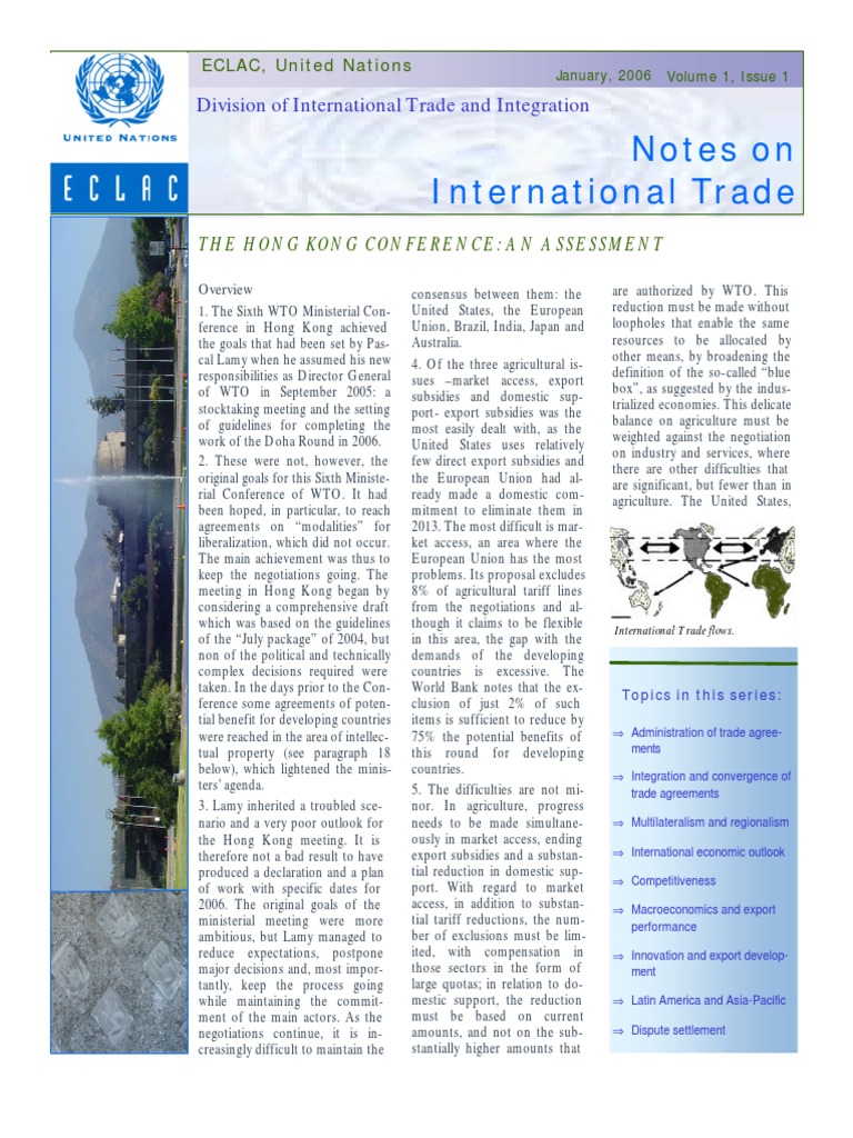 Notes On International Trade | PDF | Doha Development Round | World ...