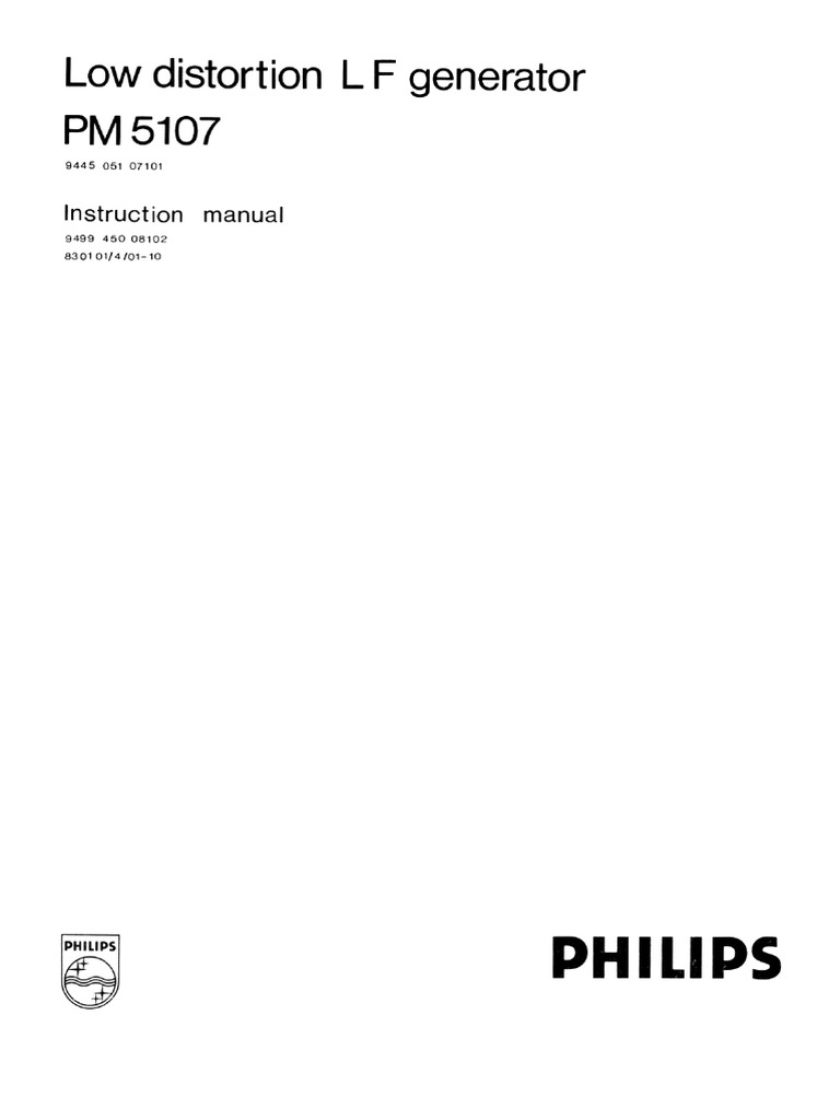 Philips PM5107 Service Manual | PDF