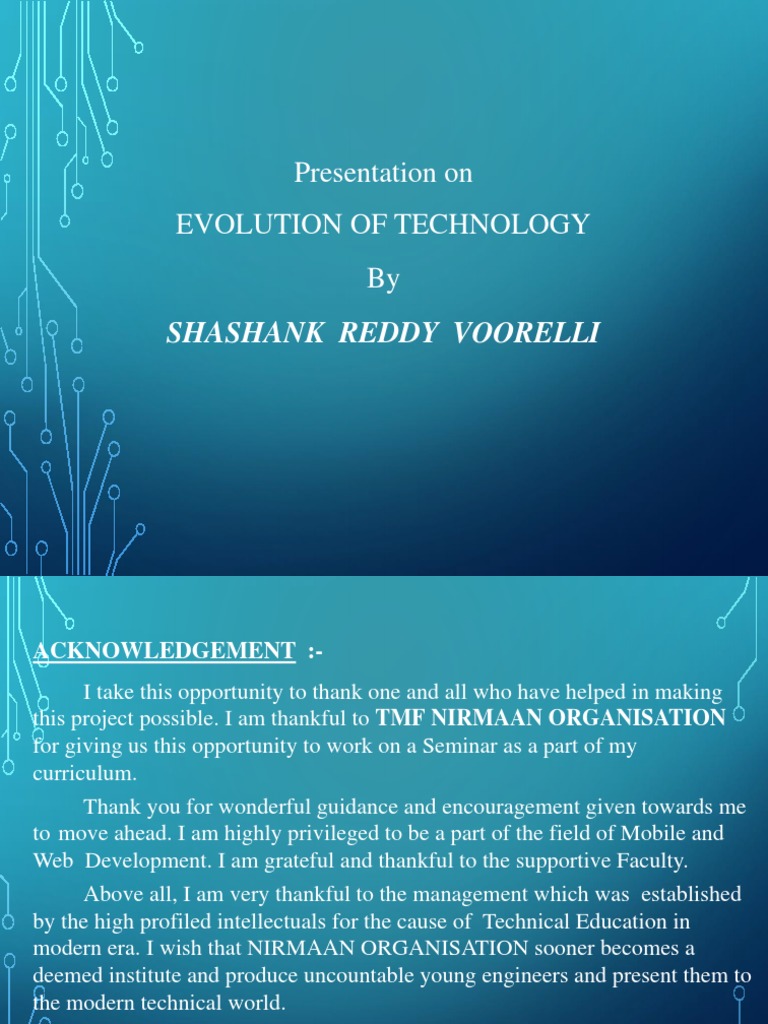 Evolution of Technology. | PDF | Artificial Intelligence | Intelligence ...