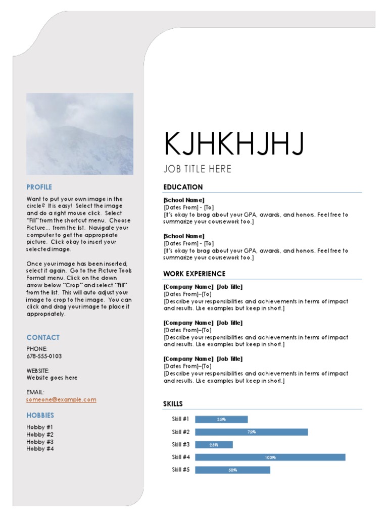 CV Temp | PDF | Career & Growth