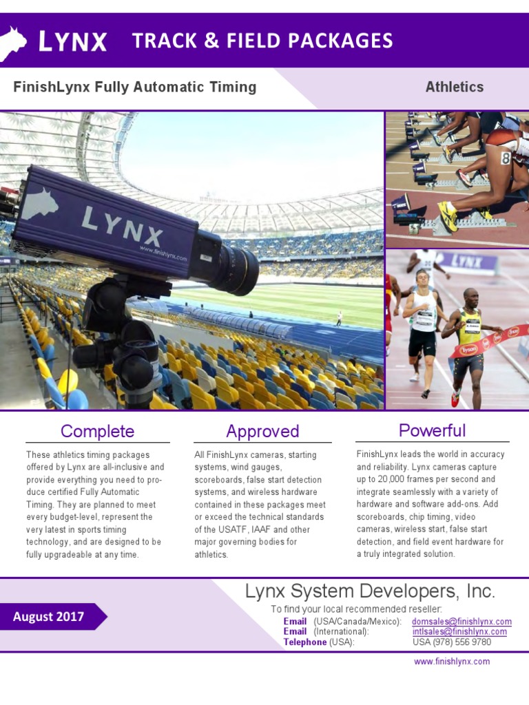 FinishLynx Product | PDF | Camera | Image Resolution