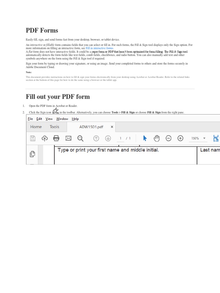 PDF Forms: Fill in Interactive Forms | PDF