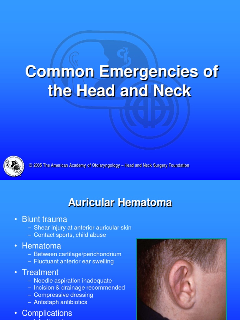 AA Oto- EnT Emergencies | Human Head And Neck | Diseases And Disorders