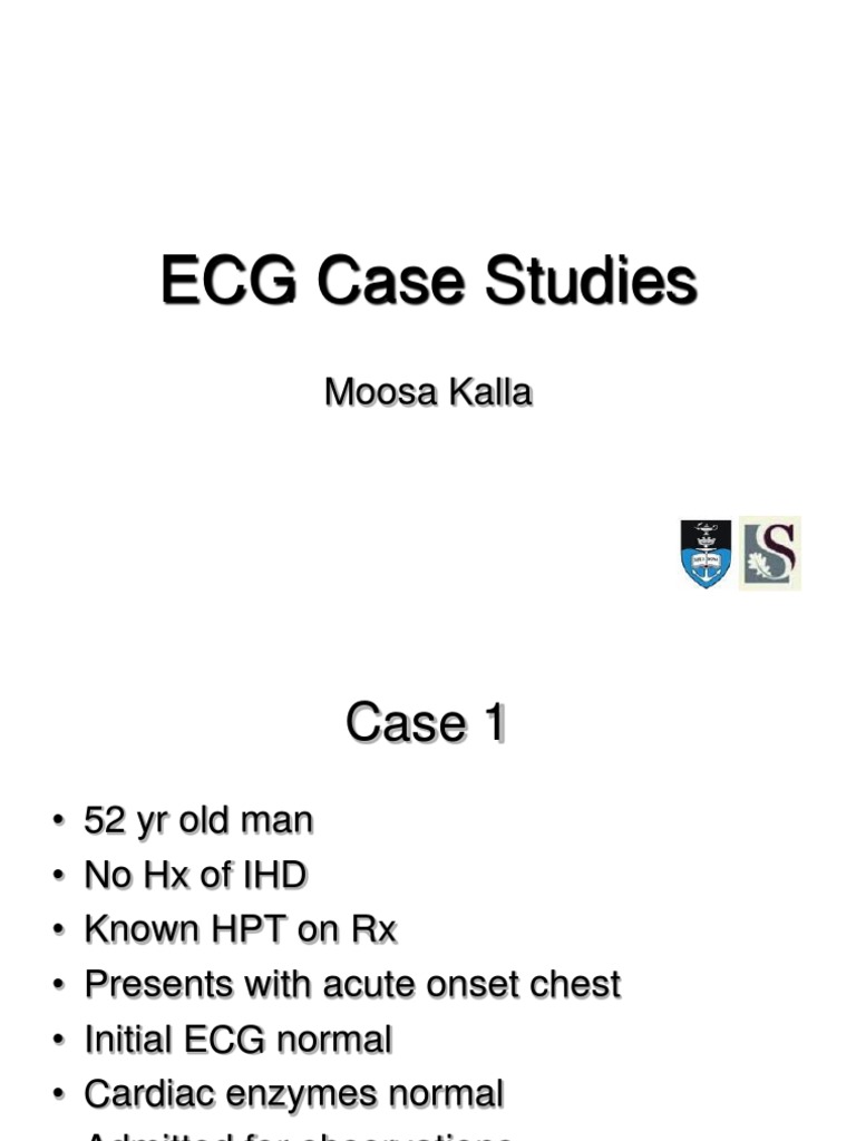 ECG Case Studies Moosa1. | PDF | Electrocardiography | Cardiovascular ...