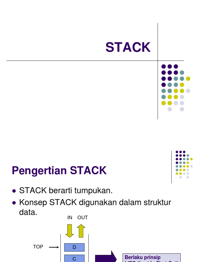 Pengertian dan Prinsip Struktur Data Stack | PDF | Metode & Bahan Ajar