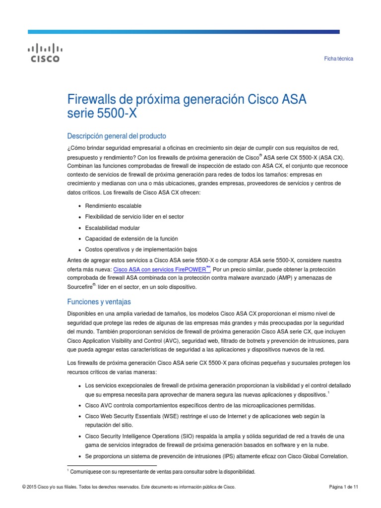 Asa 5500-x Series Next Gen Ds Es XL | PDF | Red privada virtual ...