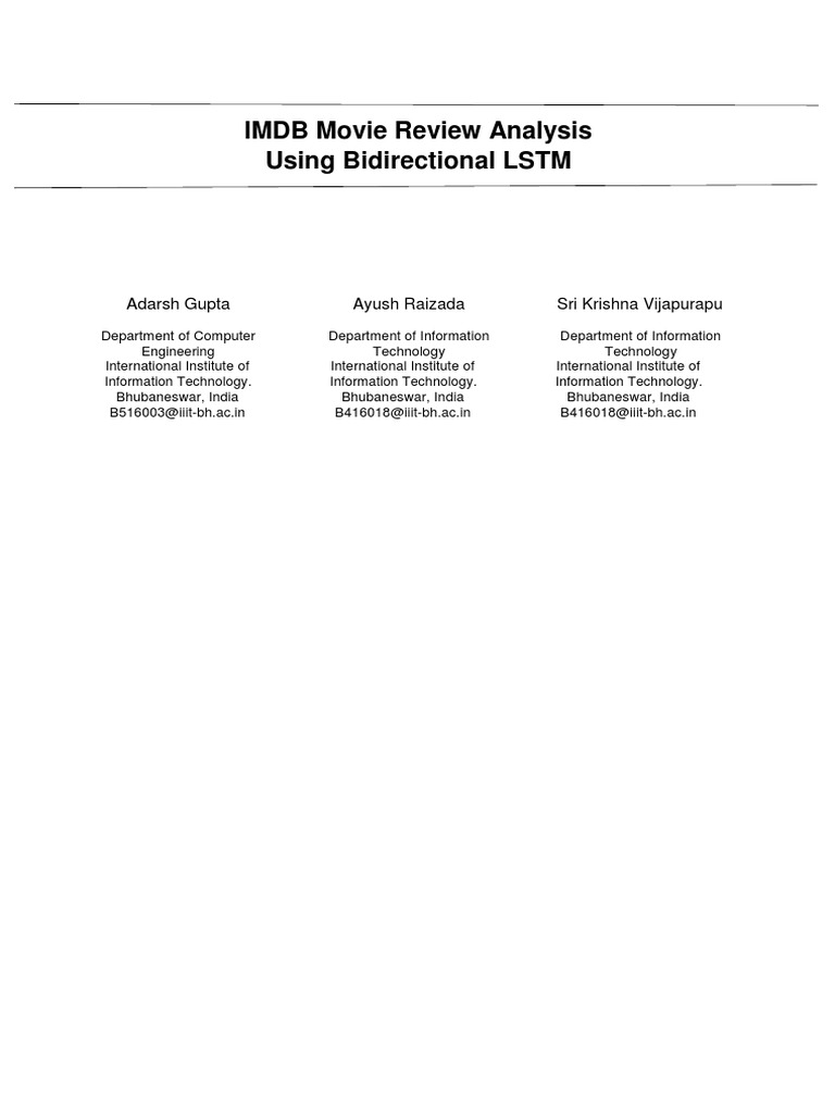 IMDB Movie Review Analysis | PDF | Programming Language | Statistical ...