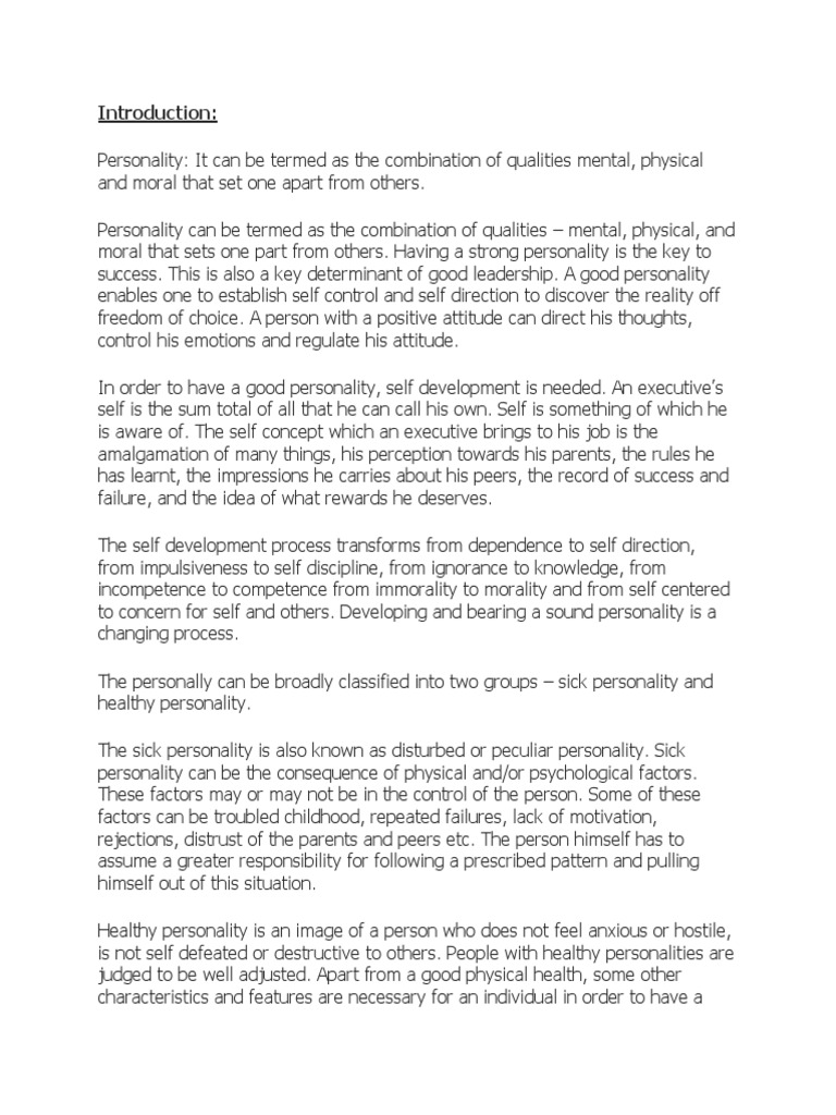 Psychology Project 2 | PDF | Personality Psychology | Behavior