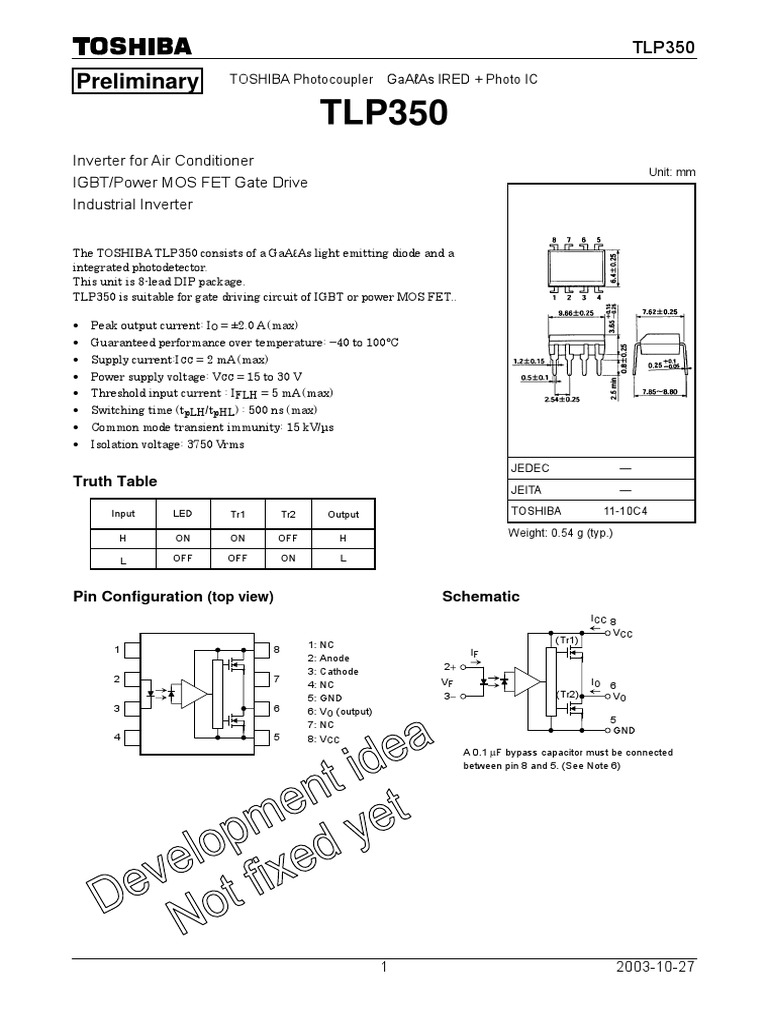 TLP350 | Download Free PDF | Capacitor | Reliability Engineering