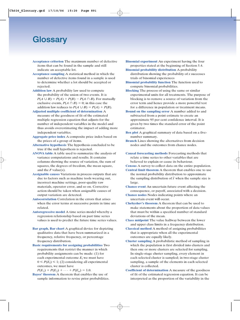 Gloss PDF | PDF | Errors And Residuals | Regression Analysis