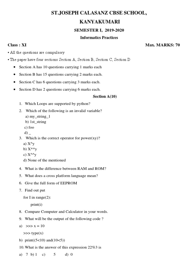 XIInfo Pract H Y 129 | PDF | Computer Program | Programming