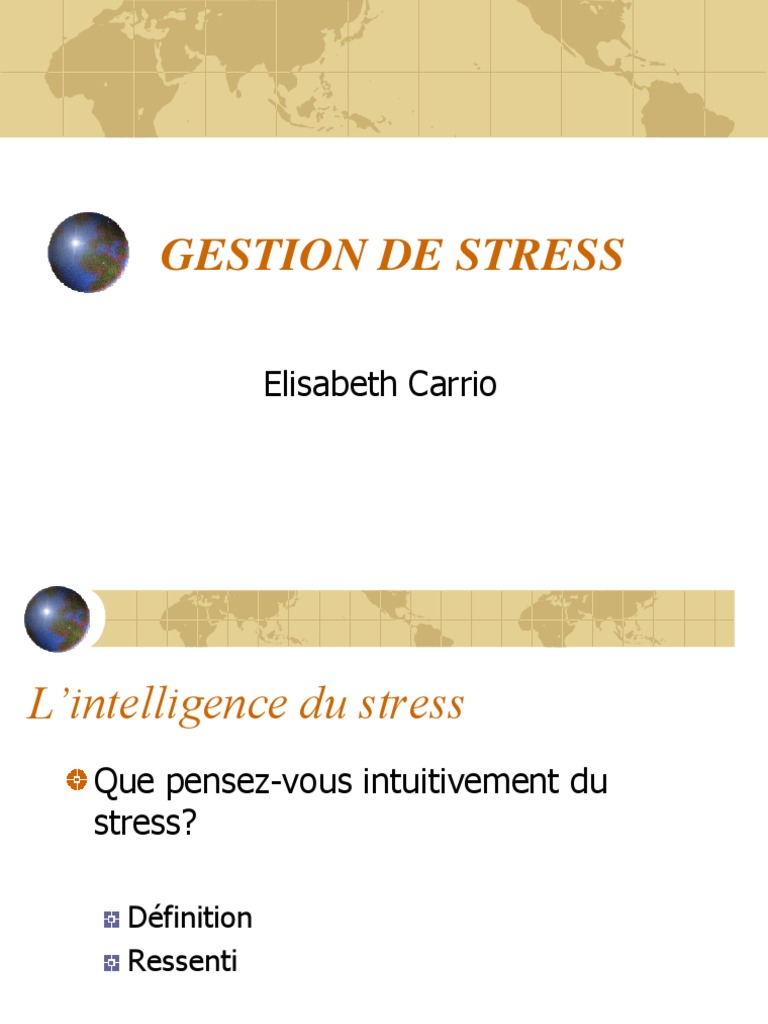 Gestion de Stress | PDF | Stress (Biologie) | Cerveau