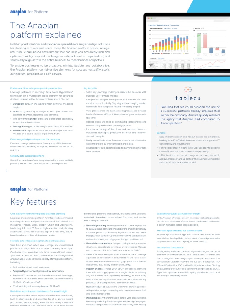 The Anaplan Platform Explained | PDF | Cloud Computing | Analytics