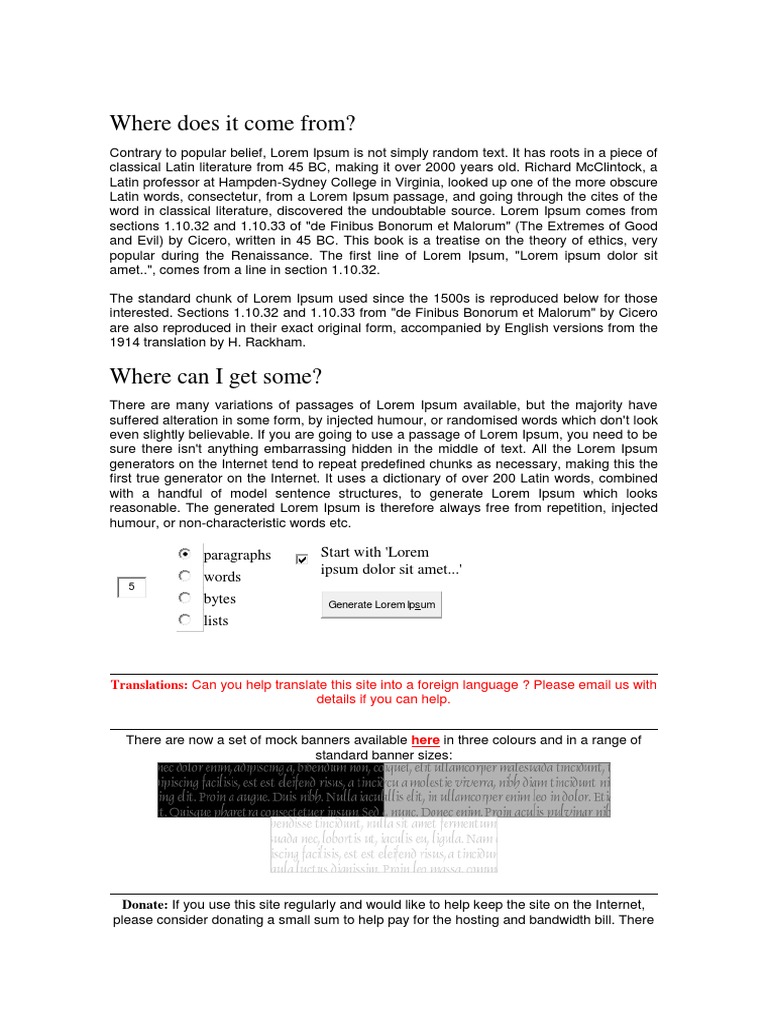 Where Does It Come From | PDF