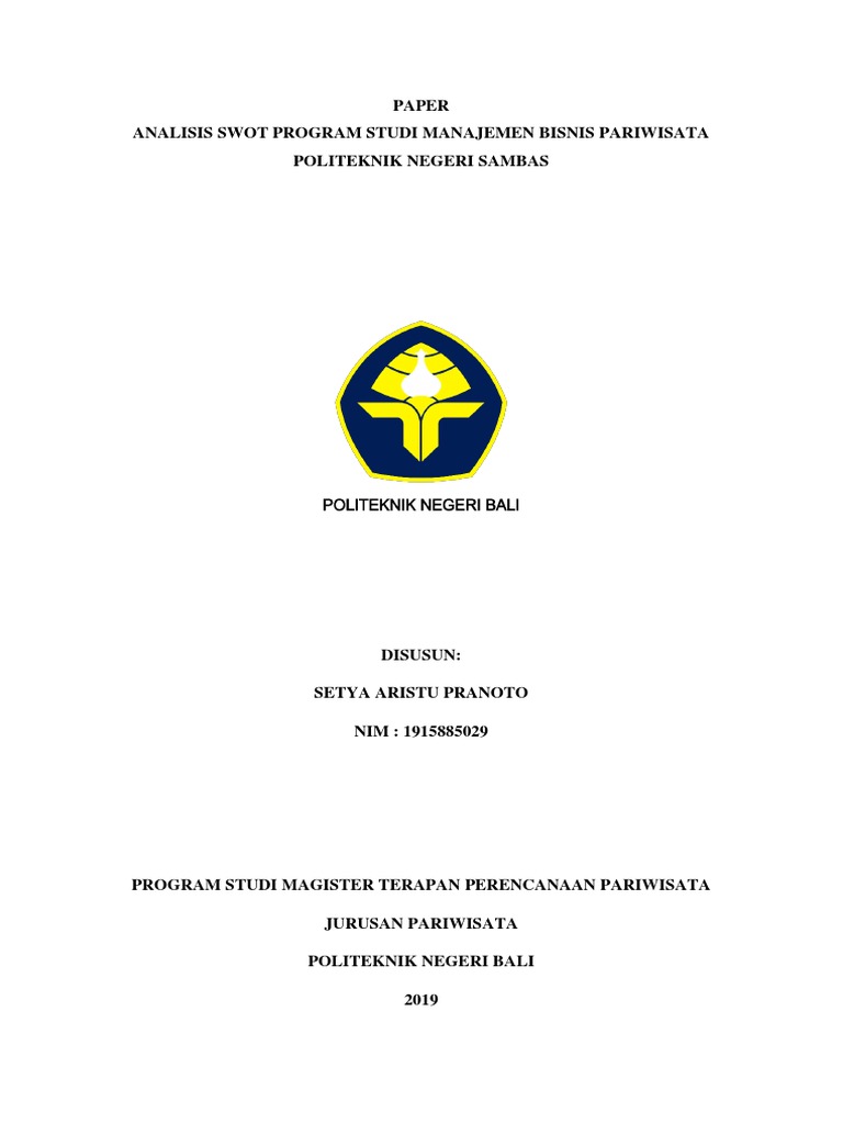 Analisis SWOT Program Studi | PDF