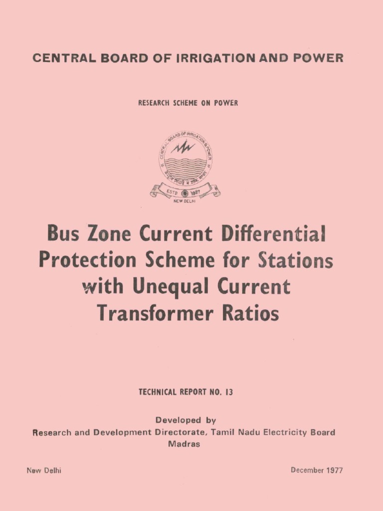 Bus Zone Protection Scheme for Stations with Unequal CTs | PDF | Relay ...