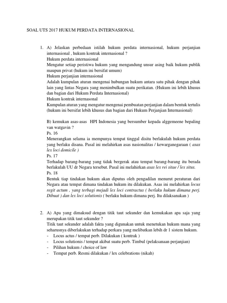 Hukum Perdata Internasional | PDF