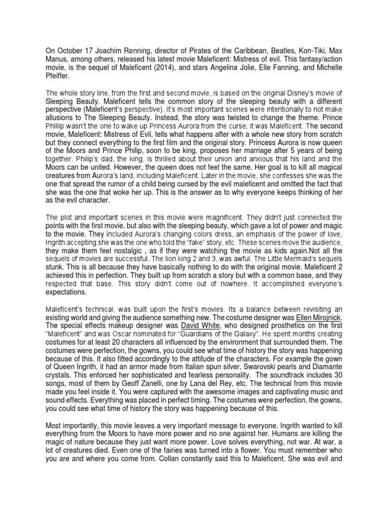 Maleficent Review | PDF