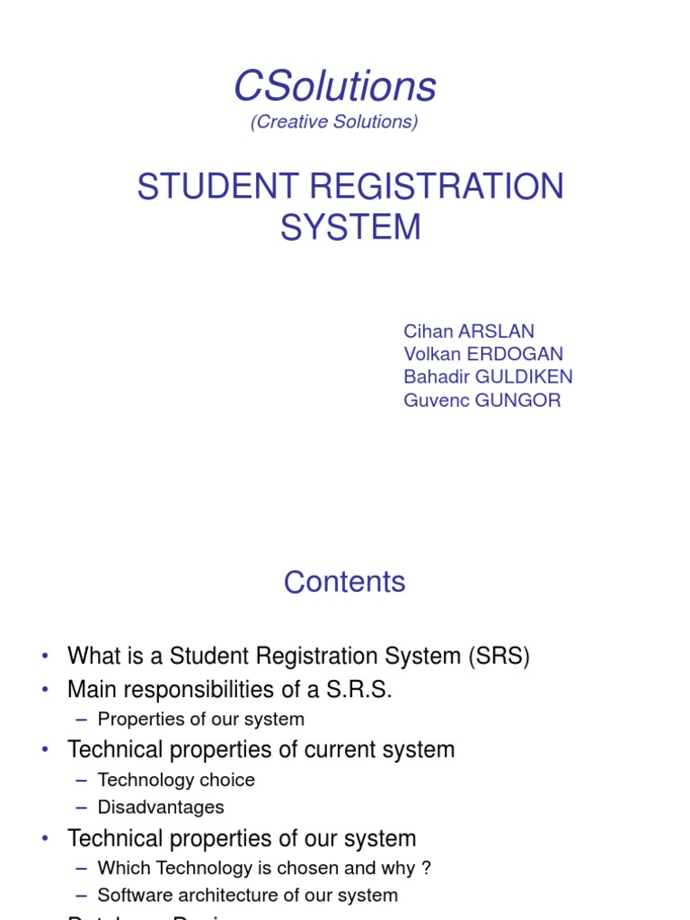 Online Registration System | PDF | Database Design | Databases