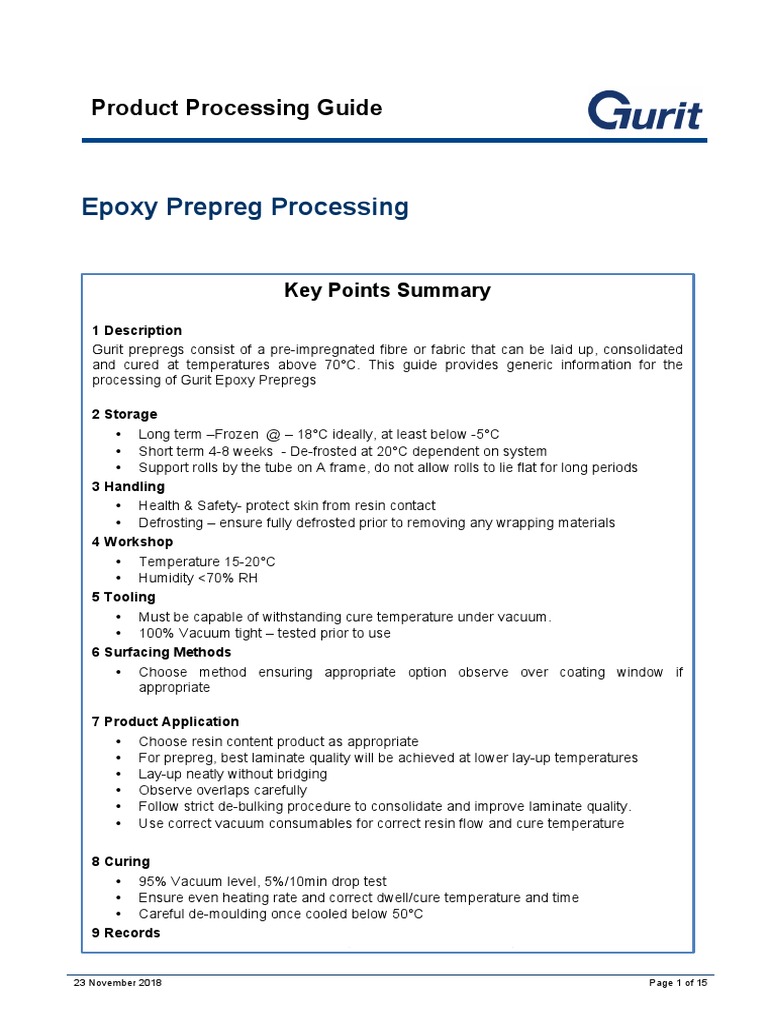Prepreg Processing Guide | PDF | Adhesive | Relative Humidity