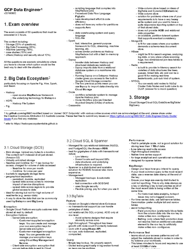 GCP Data Engineer | PDF | Apache Hadoop | Statistical Classification