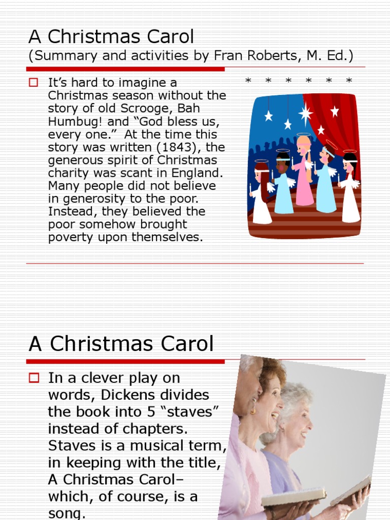 A Christmas Carol: (Summary and Activities by Fran Roberts, M. Ed ...