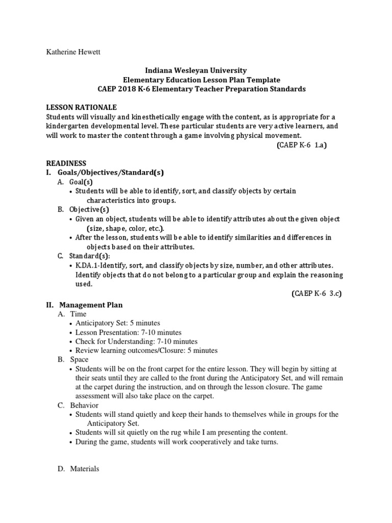 Math LP Attributes | PDF | Lesson Plan | Teaching