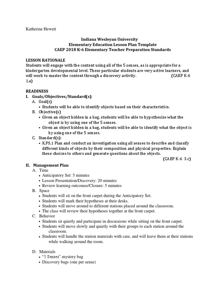 Science LP 1 Five Senses | PDF | Classroom | Lesson Plan