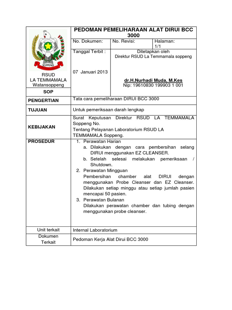 8 Pedoman Pemeliharaan Alat Dirui BCC 3000 | PDF | Kesehatan Holistik ...