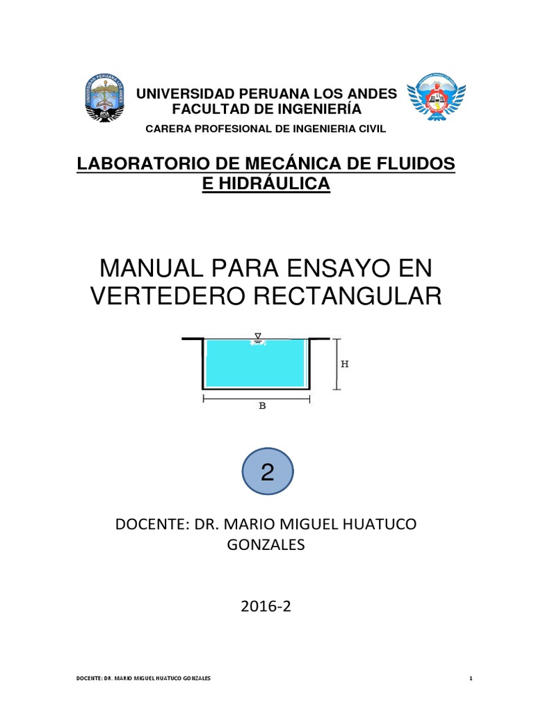 Vertedero Rectangular | PDF | Ingeniería | Science
