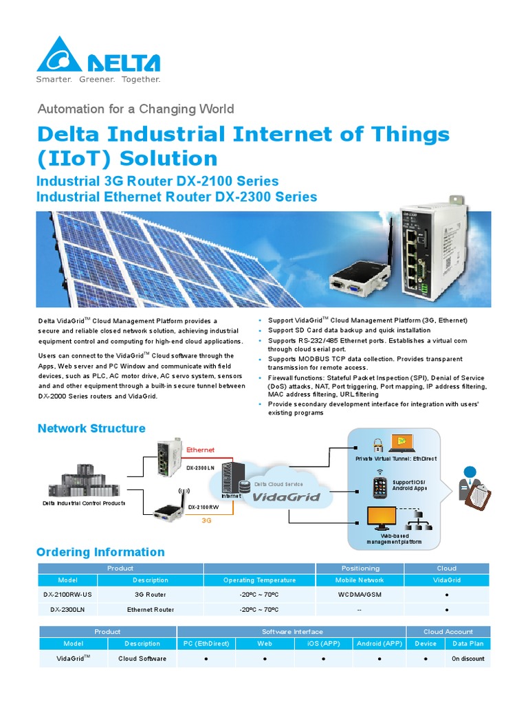Delta Industrial Router Series Overview | PDF | Cloud Computing ...
