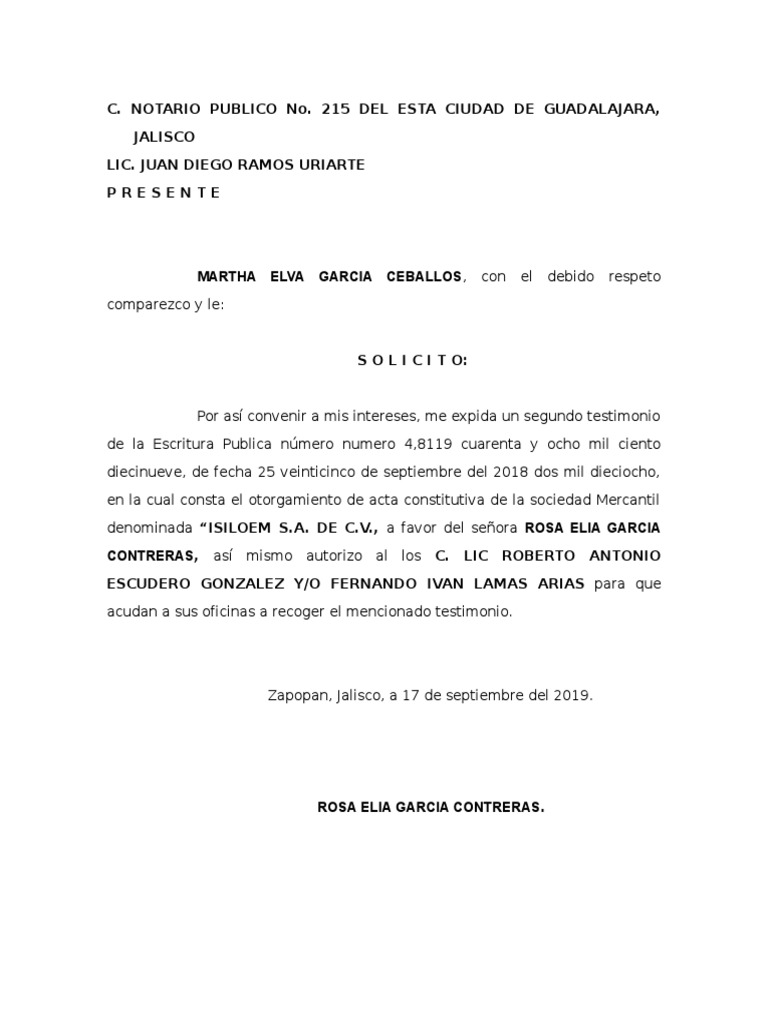 CARTA SOLICITANDO SEGUNDO TESTIMONIO RECICLA LIMPIO 2 Poder | PDF CARTA SOLICITANDO SEGUNDO TESTIMONIO RECICLA LIMPIO 2 Poder | PDF