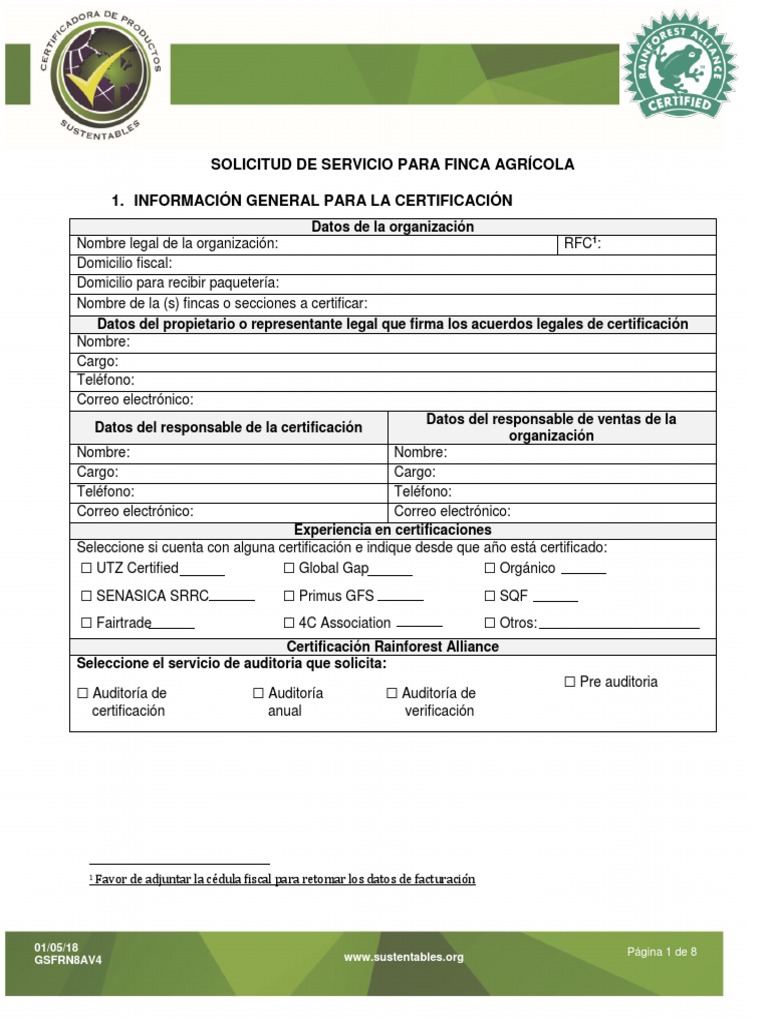 Solicitud Servicios Finca Agricola | PDF | Auditoría | Naturaleza