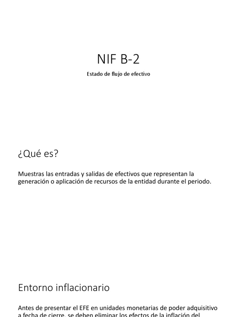 Nif B-2 | PDF | Estado de flujo de efectivo | Inflación