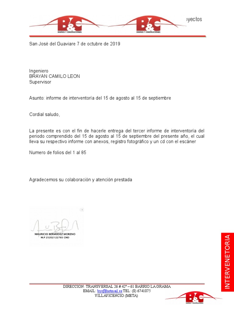 Oficios de Interventoria | PDF