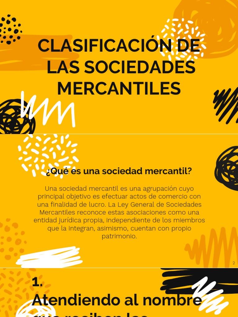 Clasificación de La Sociedades Mercantiles | PDF | Sociedad de responsabilidad limitada ...