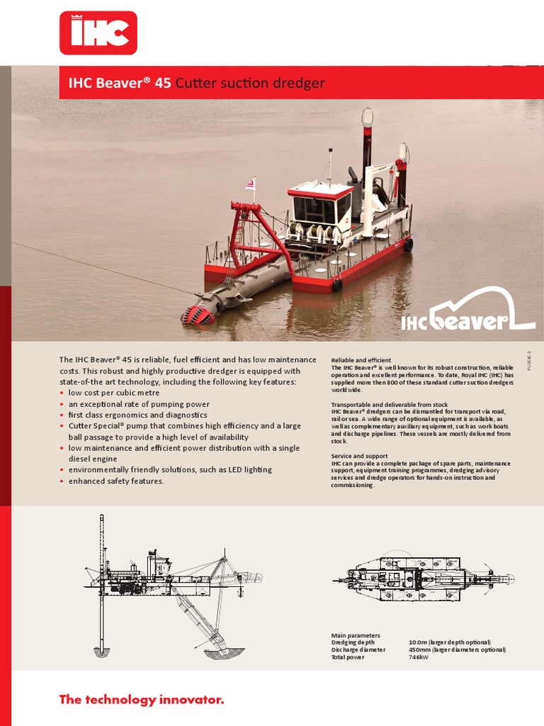 Beaver 45 - Especificaão Técnica | PDF | Dredging | Sand