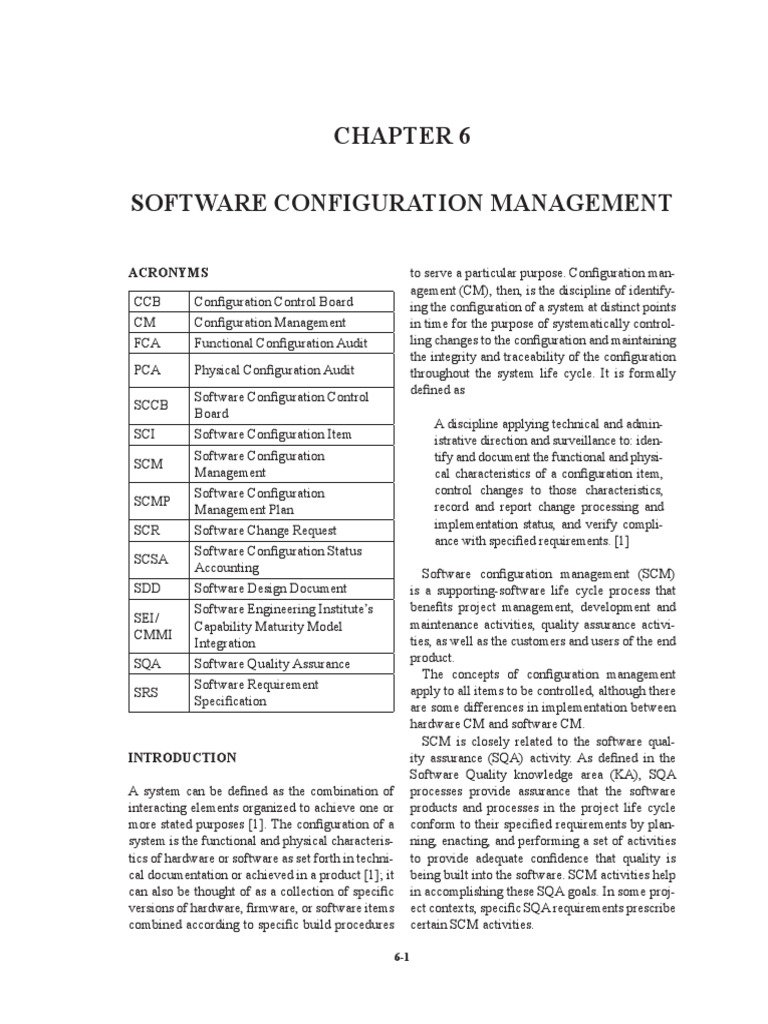 Capitulo 6 SCM - Swebokv3 | PDF | Version Control | Software Development