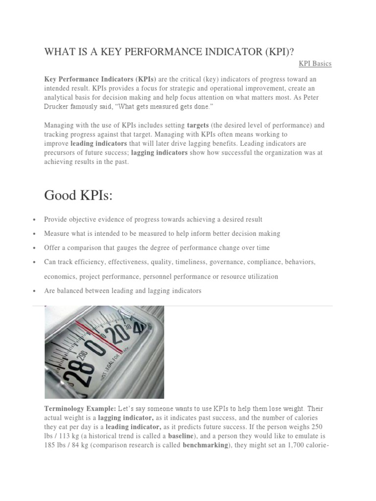 Understanding Key Performance Indicators | PDF | Performance Indicator ...