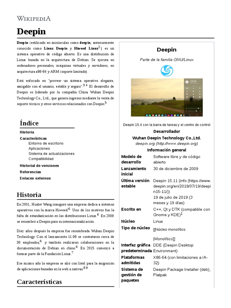 Deepin | PDF | Software libre | Contenido libre