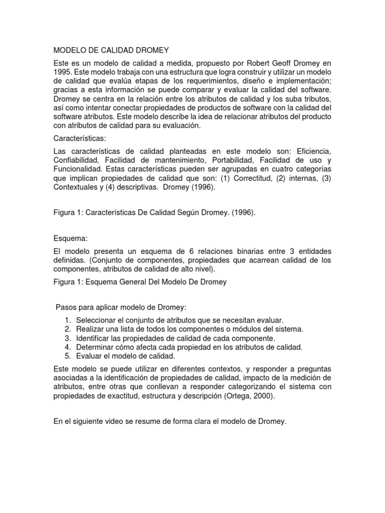 Modelo de Calidad Dromey | PDF | Software | Calidad (comercial)
