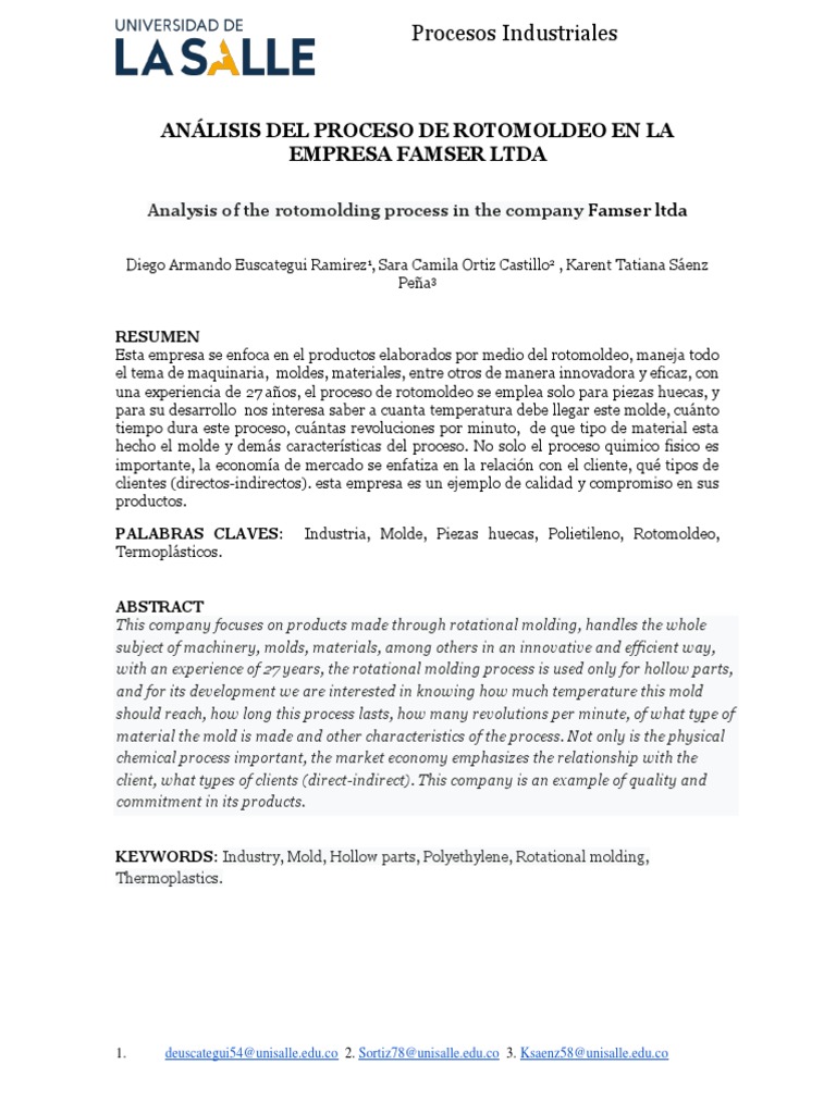 Informe de Procesos | PDF | Calidad (comercial) | Industrias