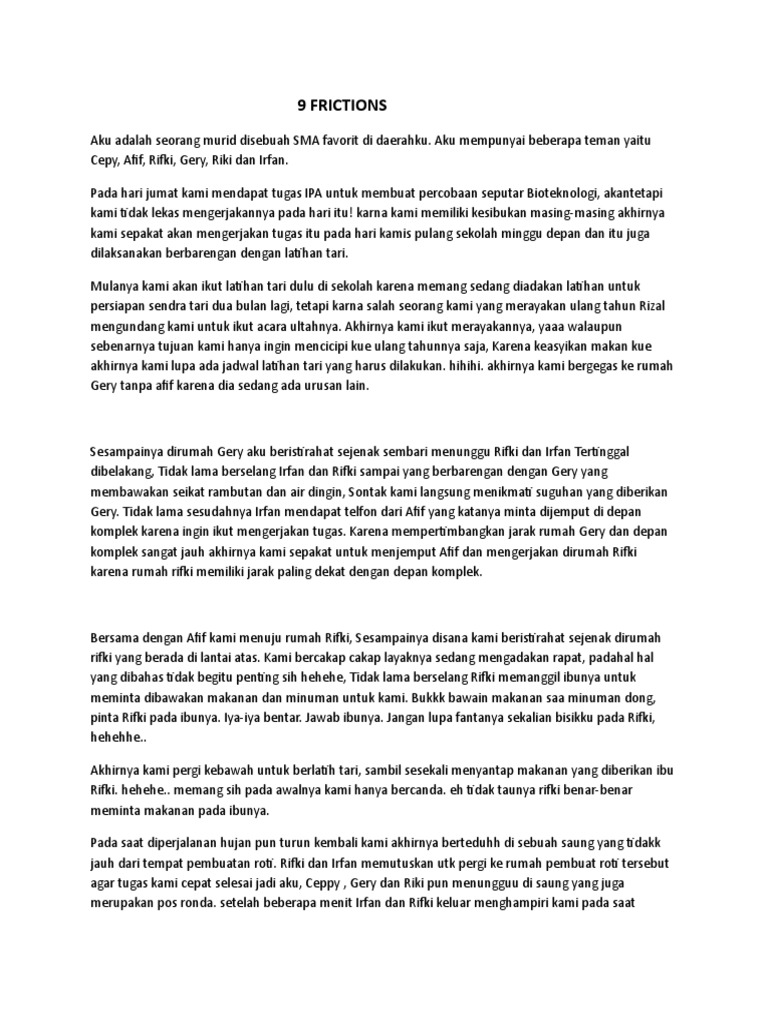 9 Frictions | PDF