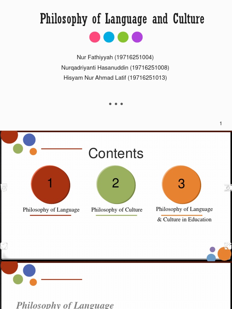 Philosophy of Language and Culture | PDF | Philosophy Of Language ...