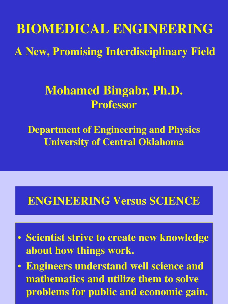 First Lecture Intro BME | PDF | Biomedical Engineering | Medical Imaging