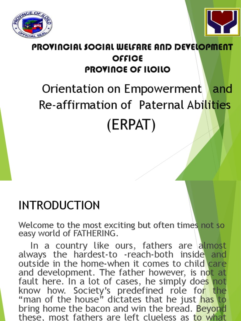 An Overview of ERPAT: Empowering and Reaffirming Paternal Abilities as ...