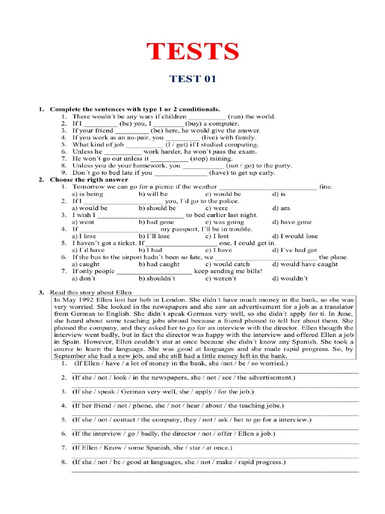 English Tests | PDF