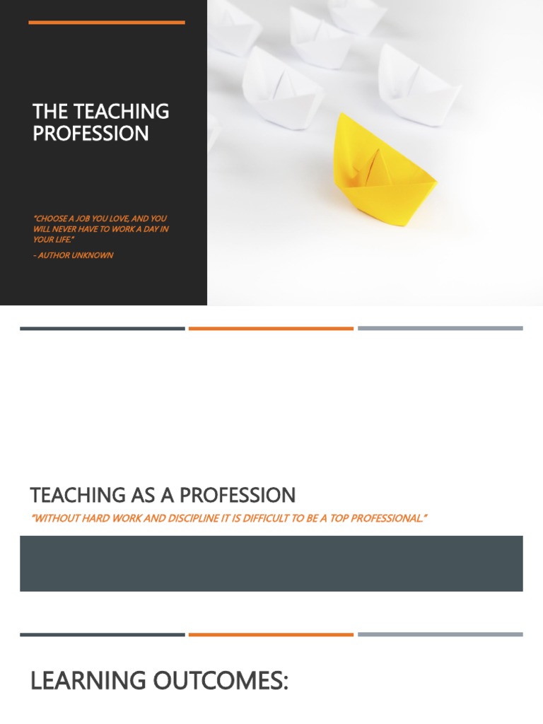 Understanding the Teaching Profession | PDF
