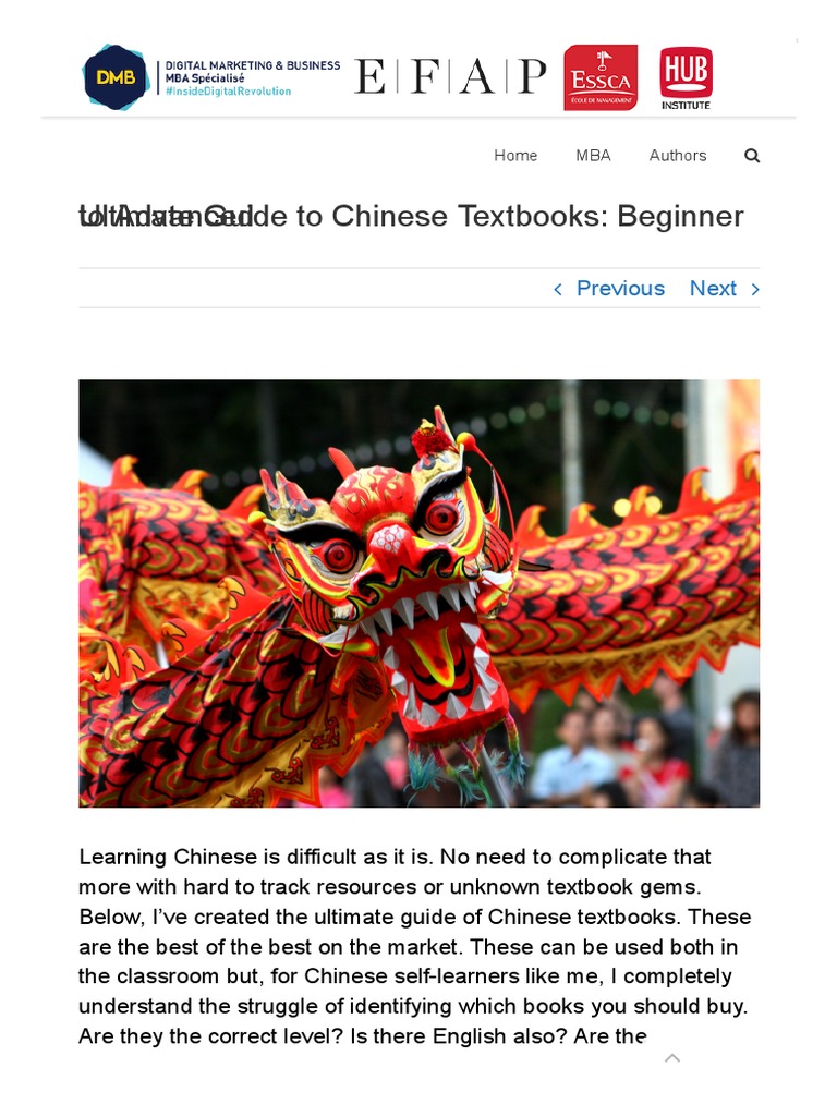 Ultimate Guide To Chinese Textbooks - Beginner To Advanced - MBA DMB ...